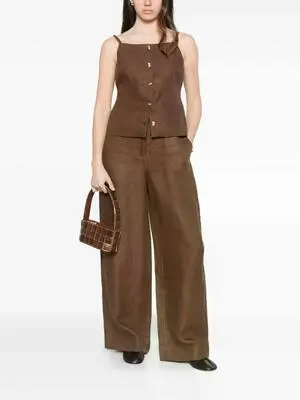 Maje Buttoned Linen Top