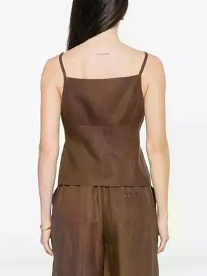 Maje Buttoned Linen Top