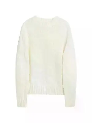 SUNFLOWER Frederik Knitted Crewneck Sweater - White