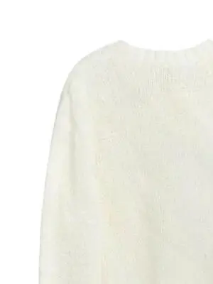 SUNFLOWER Frederik Knitted Crewneck Sweater - White