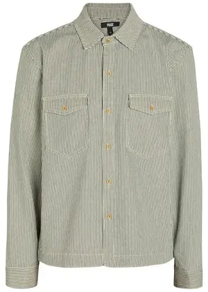 Paige Renzi Striped Denim Jacket - Navy
