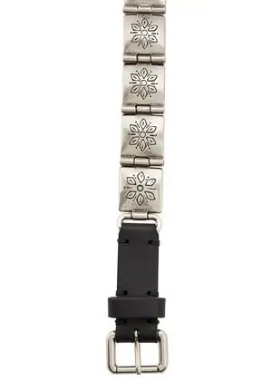 Etro Engraved-link Leather Belt
