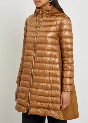 Herno Panelled Padded Hooded Shell Jacket
