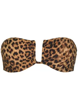 Melissa Odabash Print Strapless Bikini Top - Leopard