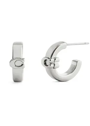COACH Logo Hoop Earrings