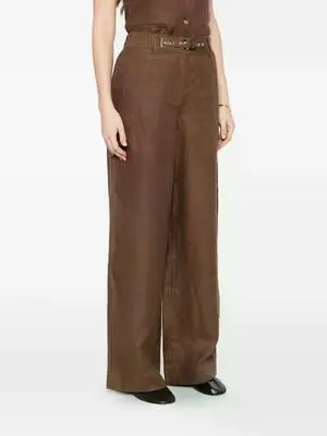 Maje Buckle-closure Trousers - Brown