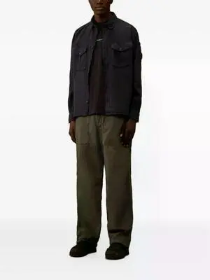 C.P. COMPANY Straight Trousers With Patch Pockets - Green