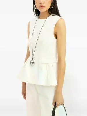 ROTATE BY BIRGER CHRISTENSEN Sleeveless Peplum Blouse