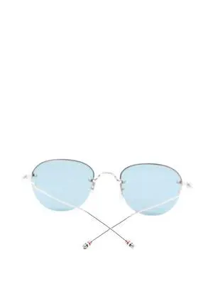 Thom Browne Oval Frame Sunglasses - Silver