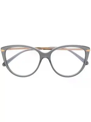 Pomellato Gold Round Frame Glasses - Grey