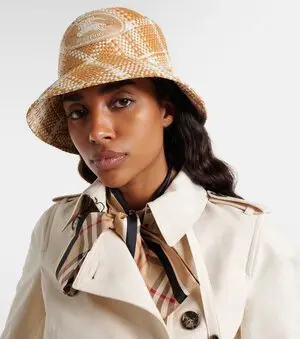 Burberry Raffia-effect Bucket Hat