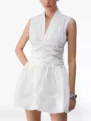 Liu Jo V-neck Mini Dress With Gathered Detailing And Back Cut-out