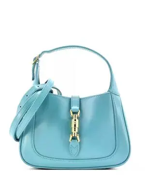 Gucci Jackie 1961 Leather Mini Hobo Bag Blue