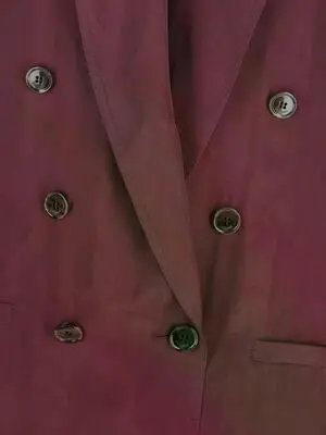 Saint Laurent Habotai Double-breasted Peak-lapel Jacket