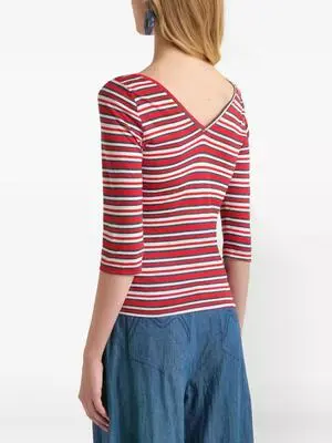 Malìparmi Striped V-neck T-shirt