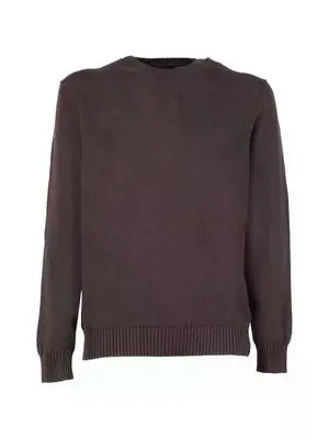 ZANONE Giro Crew-neck Long-sleeved Sweater - Brown