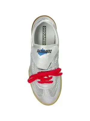 Dsquared2 Ruched Leather Sneakers