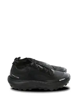 Satisfy Rocker Textured Lace-up Sneakers - Black