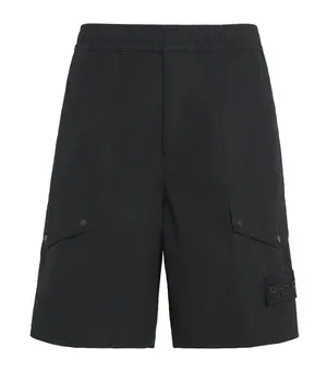 Stone Island Cotton-canvas All-weather Ghost Shorts - Black
