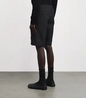 Stone Island Cotton-canvas All-weather Ghost Shorts - Black