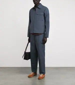 Stone Island Cotton-canvas Ghost Cargo Trousers - Blue