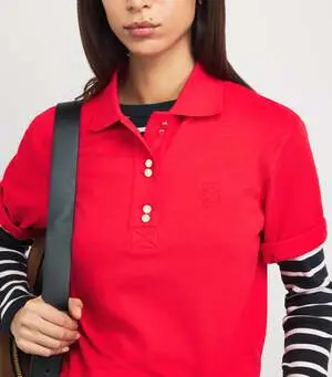 Sandro Cotton Polo Shirt With Embroidered Logo