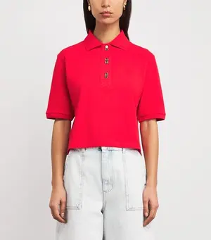 Sandro Cotton Polo Shirt With Embroidered Logo