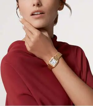 Cartier Panthère De Watch In Rose Gold And Diamonds
