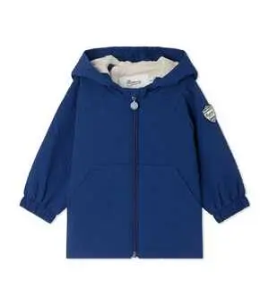 Bonpoint Hooded Zip-up Jacket - Blue