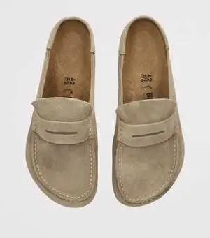 BIRKENSTOCK Suede Naples Wrapped Clogs - Brown
