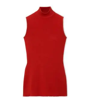 Loewe Sleeveless Rollneck Top - Red