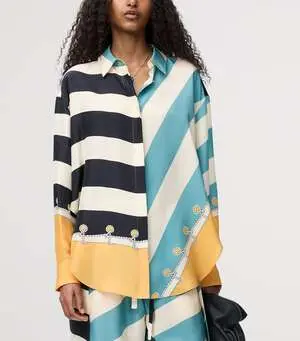 Loewe Silk Printed Shirt - Orange