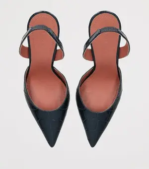 Amina Muaddi Holli Slingback Heels 95