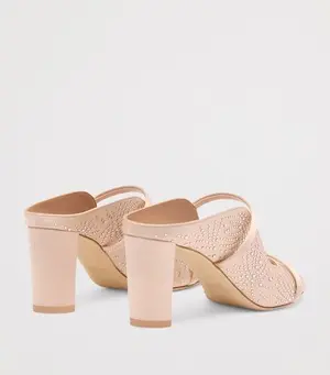 MALONE SOULIERS Satin Norah Heeled Sandals - Metallic