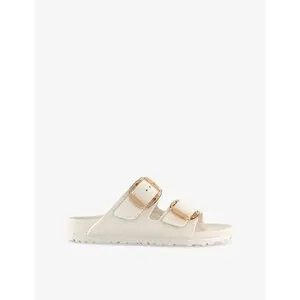 BIRKENSTOCK Arizona Big Buckle Suede Sandals - Eggshell Eva