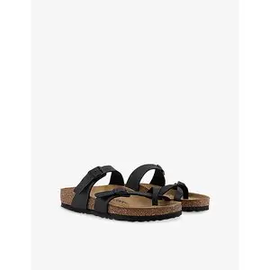 BIRKENSTOCK Mayari Faux-leather Cross-strap Sandals - Black