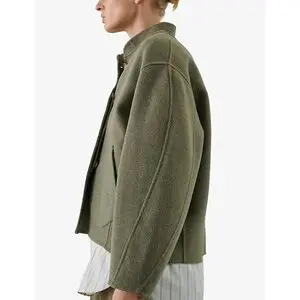 Soeur Windsor Relaxed-fit Wool-blend Jacket - Gris/vert