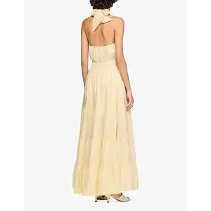 Sandro Sleeveless Flower-embellished Maxi Dress - Vanilla