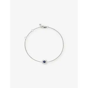 Monica Vinader September Birthstone Sapphire Bracelet - Silver
