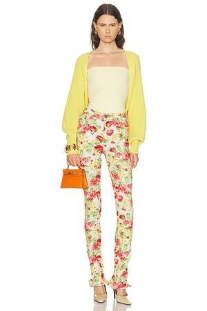 Balmain Ribbed Knit Bolero Cardigan - Jaune
