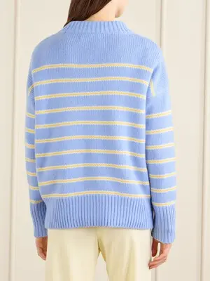 LA LIGNE Marin Striped Wool And Cashmere-blend Sweater