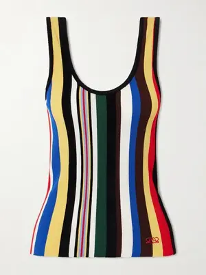 Loewe Striped Ribbed-knit Tank - Multi