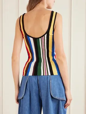 Loewe Striped Ribbed-knit Tank - Multi