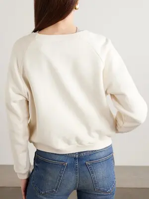 JAMIE HALLER The Daily' Cotton-terry Sweatshirt - Neutrals