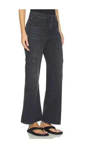 Citizens Of Humanity Sienna Relaxed Utility Jeans In Wash - Black