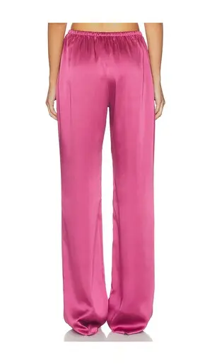 SEROYA Satin Wide Leg Pull-on Pants - Blush