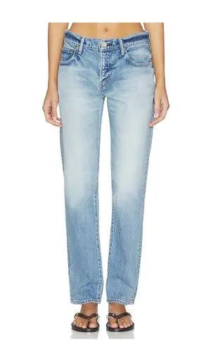 Moussy Vintage Deland Slim Straight Leg Jeans - Blue