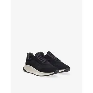 BOSS Suede Running Trainers - Dark Blue