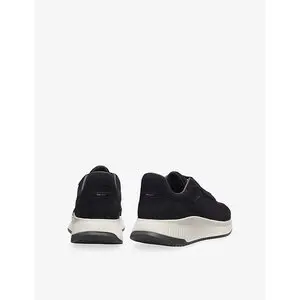 BOSS Suede Running Trainers - Dark Blue