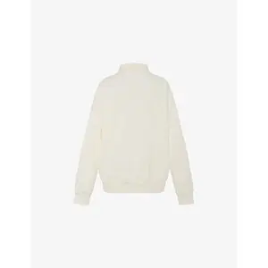 THE ROW Corzas Relaxed Polo Cotton-jersey Sweatshirt - Seashell